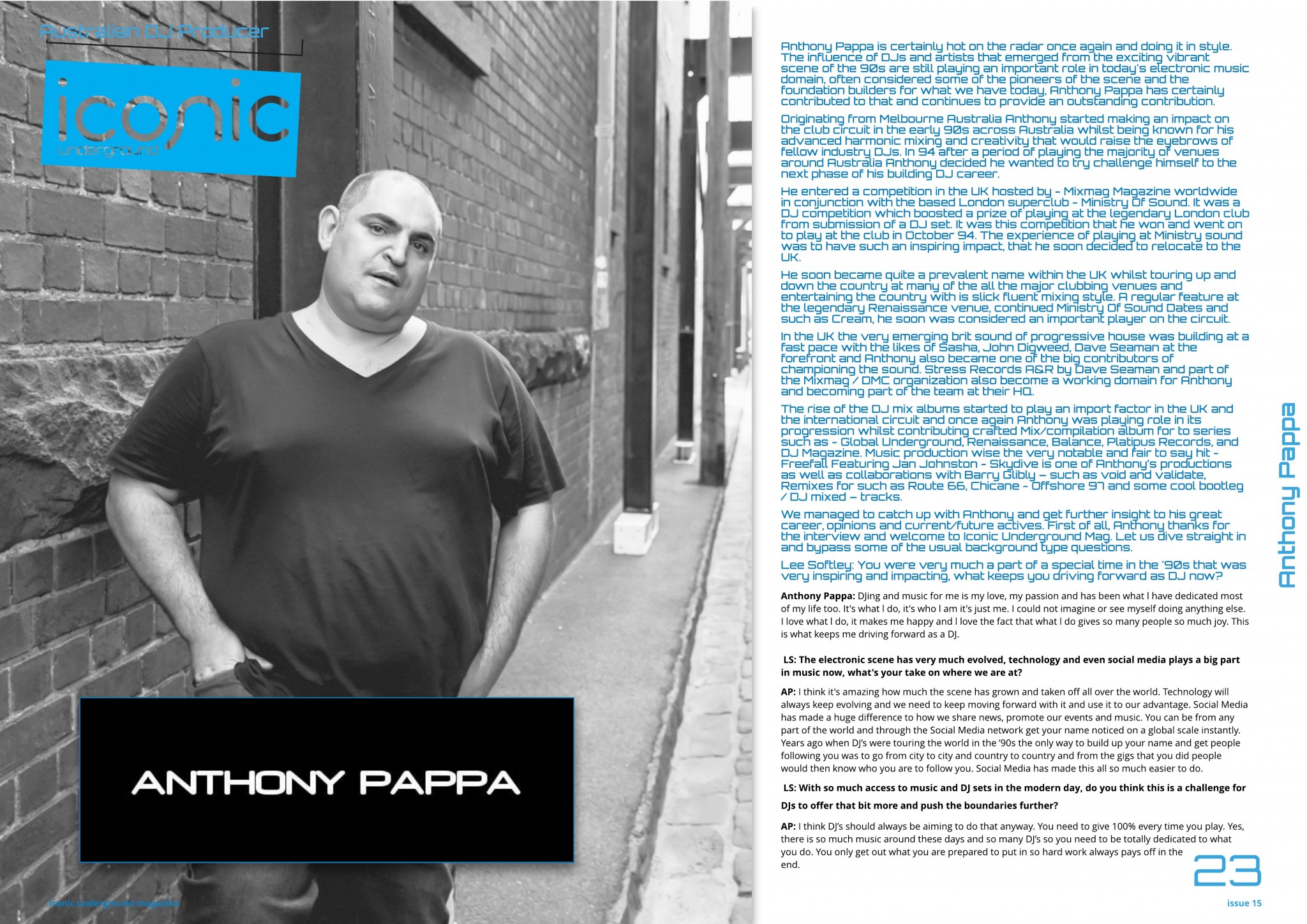 Anthony Pappa - Exclusive Interview - Iconic Underground Magazine